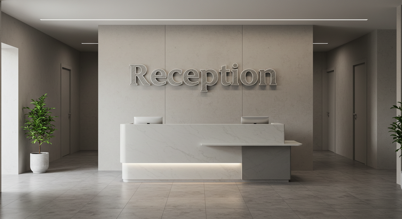 Reception Desk Signs Uniondale, NY | Custom Reception Desk Design Near Me